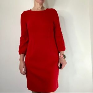 J. Crew | Dresses | Jcrew Electric Red Italian Wool Dress | Poshmark